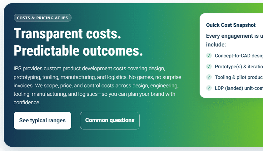 Custom Product Development | Factory Direct Quick Pricing